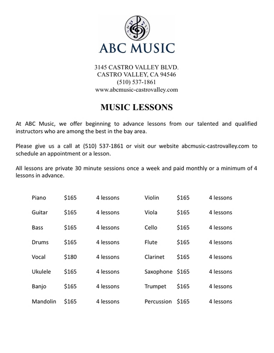 Music Lessons – ABC Music